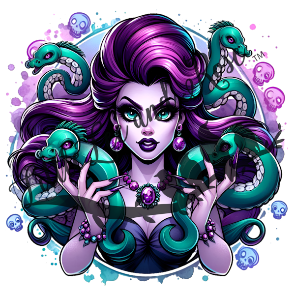 Eels and Sea Witch UV-DTF – LittleLee and Rose