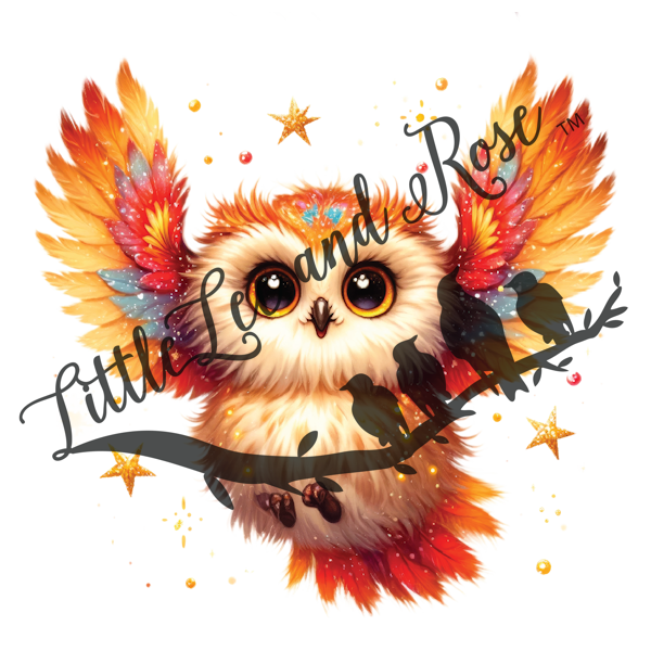 Fiery Owl UV-DTF – LittleLee and Rose