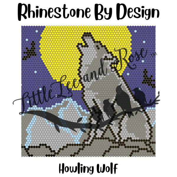 Rhinestone by Design - Howling Wolf - RESIN – LittleLee and Rose